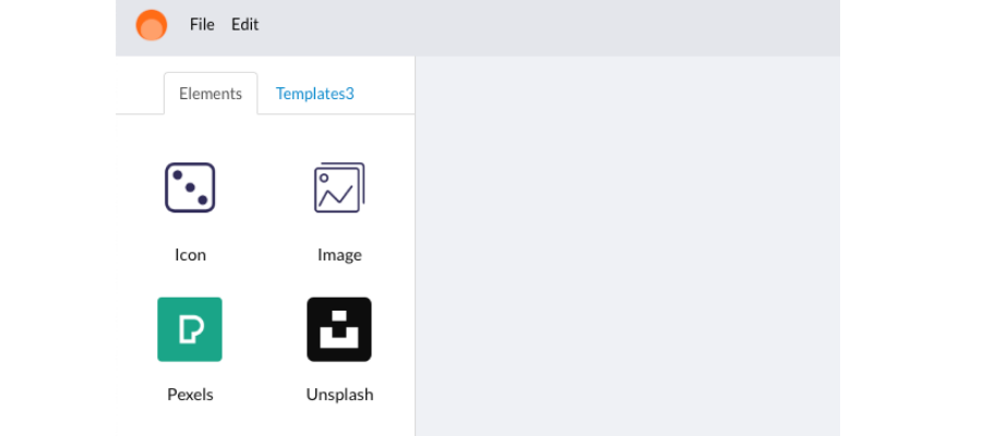 Templates in image editor - Subpage